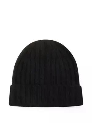 BEYOU Ribbed-knit Beanie Hat - Black