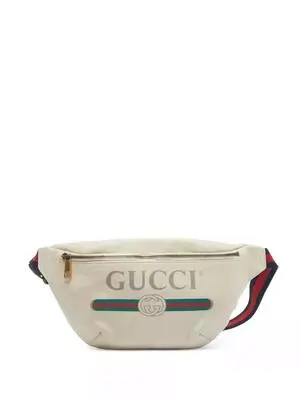 Gucci Logo Web Belt Bag Neutrals