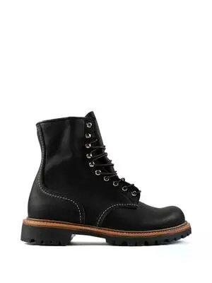 Red Wing Lace-up Leather Boots - Black