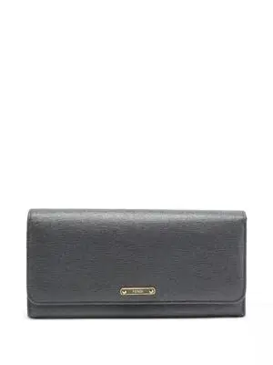 Fendi 2013 Crosshatch-leather Flap Wallet - Grey