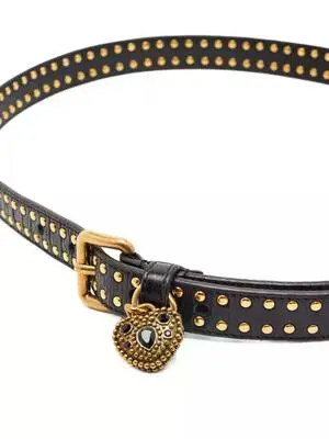 Miu Miu Heart-charm Studded Belt