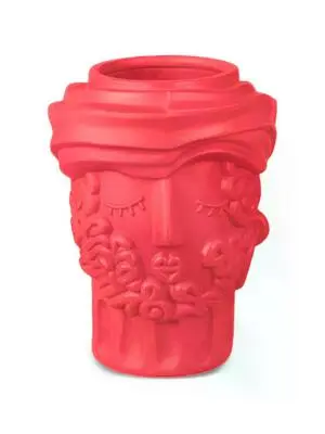 SELETTI Bougainvillea Sculpted Vase - Red