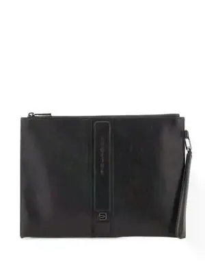 PIQUADRO Logo-plaque Clutch Bag - Black