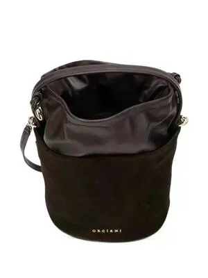 Orciani Small Her-o Peach Oro Suede Bucket Bag
