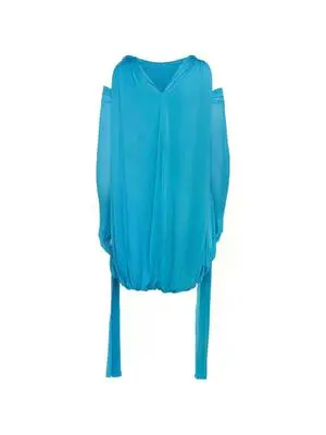 CHATS BY C.DAM Rosalind Draped Mini Dress And Glove Set