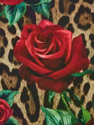 Dolce & Gabbana Rose Leopard-print Top