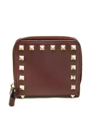 Valentino Garavani Rockstud Leather Wallet - Red