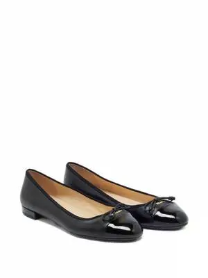 Prada Bow Cap-toe Ballet Flats