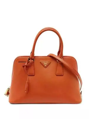 Prada Medium Promenade Leather Tote Bag - Orange
