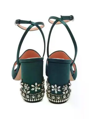 Rochas Crystal-embellished Block-heel Sandals