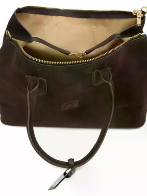 SCHELL Doctor Logo-plaque Suede Tote Bag