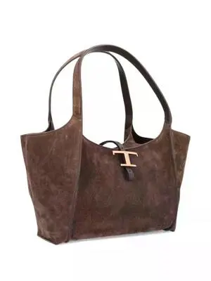 TOD'S T Timeless Suede Tote Bag