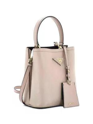 Prada Panier Saffiano Leather Small Bucket Bag