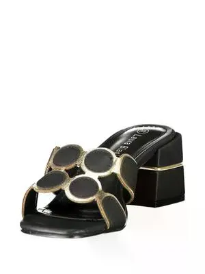 LAURA BIAGIOTTI Geometric-detail Block-heel Sandals