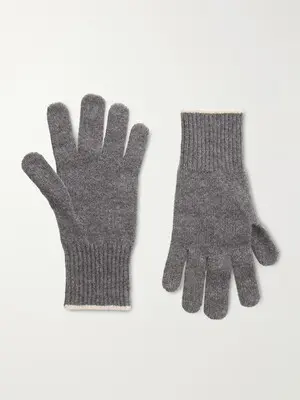 Brunello Cucinelli Ribbed Cashmere Gloves