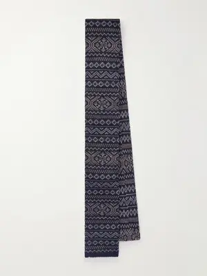 Brunello Cucinelli 6.5cm Fair Isle Virgin Wool Tie - Blue
