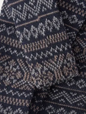Brunello Cucinelli 6.5cm Fair Isle Virgin Wool Tie