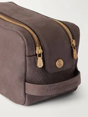 Brunello Cucinelli Full-grain Leather Wash Bag