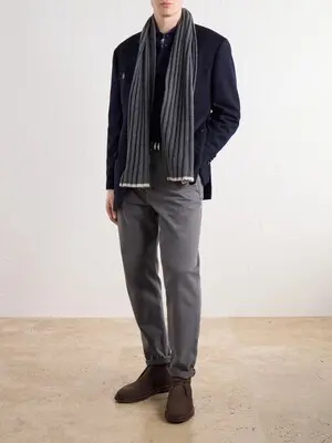 Brunello Cucinelli Ribbed Cashmere Scarf