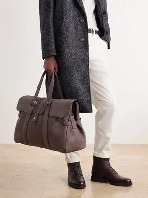 Brunello Cucinelli Full-grain Leather Weekend Bag