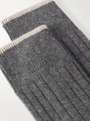 Brunello Cucinelli Ribbed Cashmere Socks