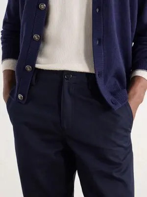 Brunello Cucinelli Tapered Cotton And Wool-blend Twill Chinos