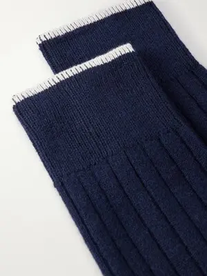Brunello Cucinelli Ribbed Cashmere Socks