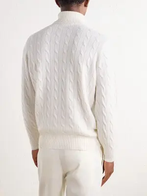 Brunello Cucinelli Cable-knit Cashmere Rollneck Sweater