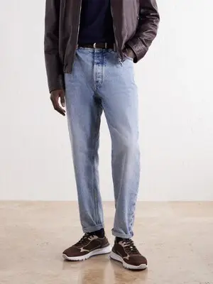 Brunello Cucinelli Leather And Suede Sneakers