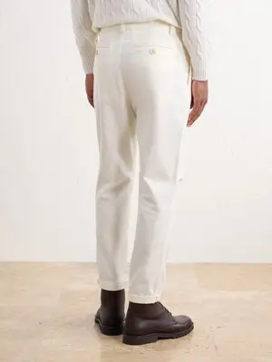 Brunello Cucinelli Tapered Cotton And Wool-blend Twill Chinos