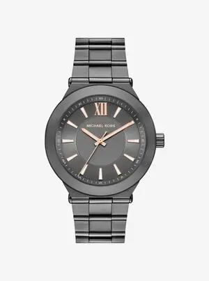 Michael Kors Oversized Billie Gunmetal-tone Watch In By - Grey