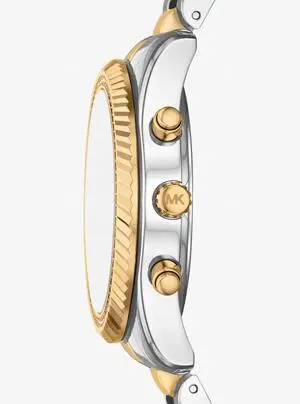 Michael Kors Lexington Pavé Two-tone Watch In By