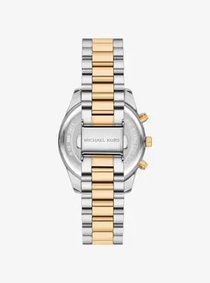 Michael Kors Lexington Pavé Two-tone Watch In By