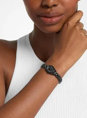 Michael Kors Micro Lexington -tone Watch In By - Black