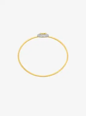 Michael Kors Pavé Logo Charm Bangle In By