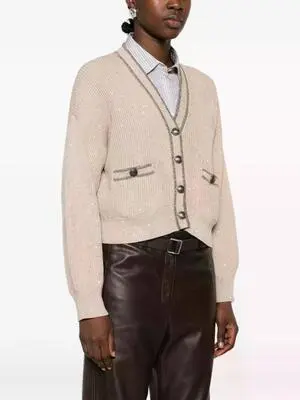 Brunello Cucinelli Sequin-embellished Monili-trim Cardigan