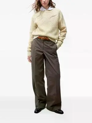 Tory Burch Brushed Cotton Trousers