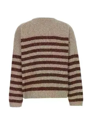 Brunello Cucinelli Sequin-embellished Striped Sweater