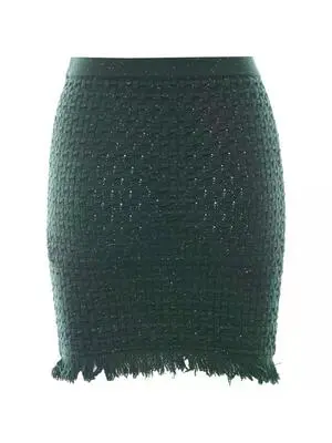 Liu Jo Sequin-embellished Fringed Mini Skirt