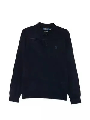 Polo Ralph Lauren Pony-detail Polo Sweater - Blue