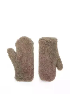 Max Mara Ombrato Gloves - Brown