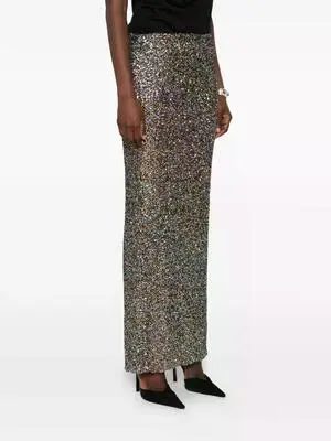 Alberta Ferretti Sequin-embellished Knitted Skirt