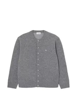 Lacoste Felted-wool Crew-neck Cardigan