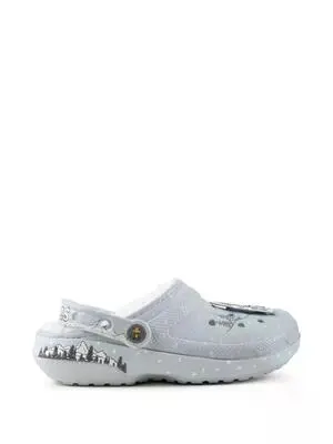 CROCS X Peanuts Logo-print Clogs - Grey