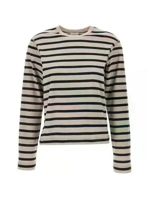 HERSKIND Dagmar Striped Long-sleeved T-shirt - Neutrals