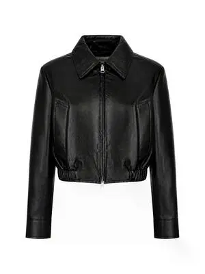 AGOLDE Leather Bomber Jacket