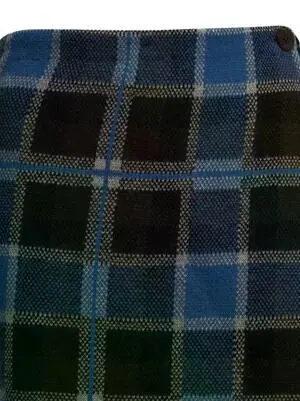 Guest In Residence Check-pattern Fringed Midi Skirt