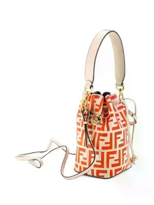 Fendi Mon Tresor Zucca Embossed Leather Mini Bucket Bag