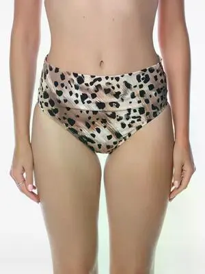 GOTTEX Leopard-print High-rise Bikini Bottom