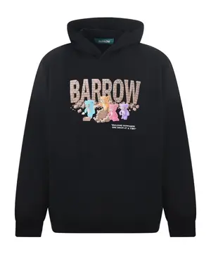 BARROW Printed Hoodie - Black
